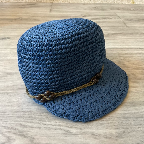 Turtle Fur | Accessories | Straw Wicker Blue Baseball Cap Hat With ...